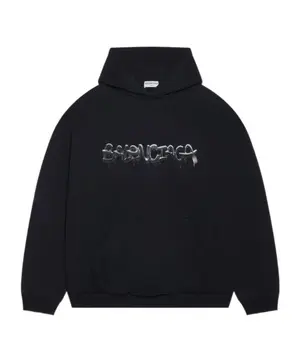 Balenciaga Slime Wide-fit Hoodie - Black