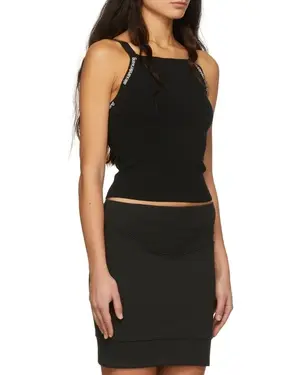 Alexander Wang Logo Jacquard-trim Bodycon Tank