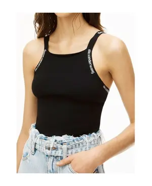 Alexander Wang Logo Jacquard-trim Bodycon Tank