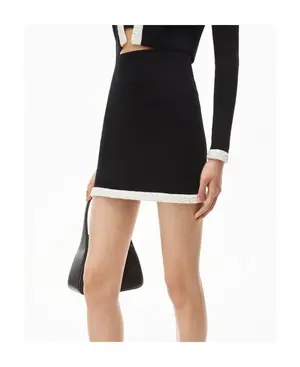 Alexander Wang Logo-jacquard Trim Mini Skirt