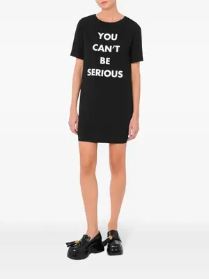 Moschino Text-print Round-neck Dress