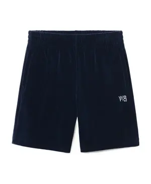 Alexander Wang High-waisted Velvet Track Shorts