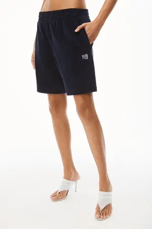 Alexander Wang High-waisted Velvet Track Shorts