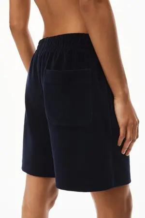 Alexander Wang High-waisted Velvet Track Shorts