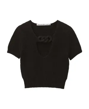 Alexander Wang Circle Cut-out Knit Top - Black