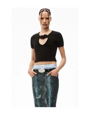 Alexander Wang Circle Cut-out Knit Top