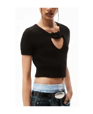 Alexander Wang Circle Cut-out Knit Top