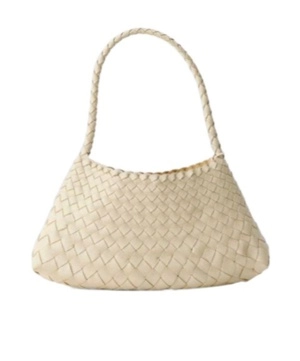 Dragon Diffusion Woven Shoulder Bag - Nude
