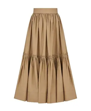 Dior Flared Mid-length Skirt - Nude