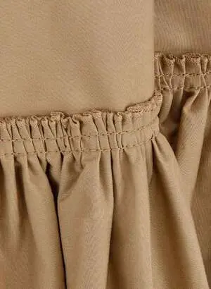 Dior Beige Gabardine Flared Mid-length Skirt