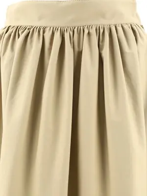 Dior Beige Gabardine Flared Mid-length Skirt