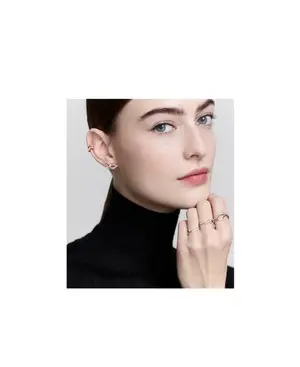 Dior Rose Stem Ear Cuff With Diamonds