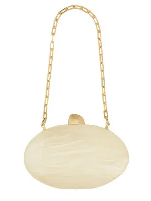 Cult Gaia Eviana Chain-link Clutch Bag - White