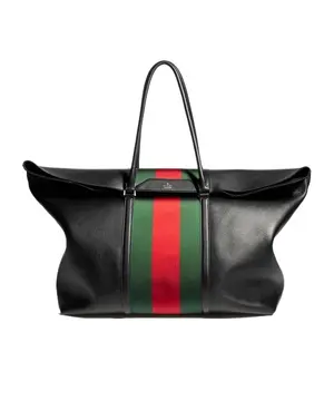 Gucci Mega Web Trademark Medium Duffle Bag - Black