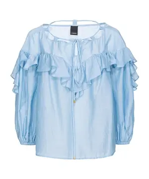 Pinko Maxi Flounce Blouse With Tie Detail