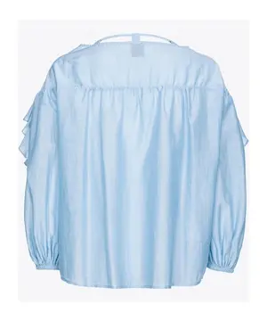 Pinko Maxi Flounce Blouse With Tie Detail