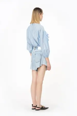 Pinko Maxi Flounce Blouse With Tie Detail