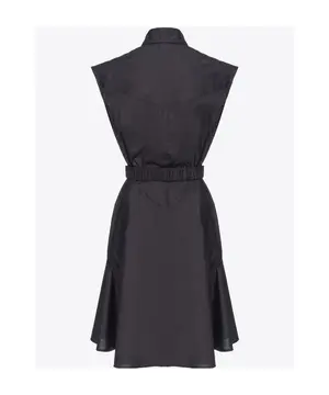 Pinko Cotton Shirtdress With Love Birds Buckle - Black