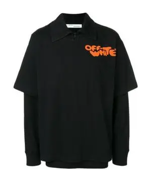 Off-White Logo Printed T-shirt - Black