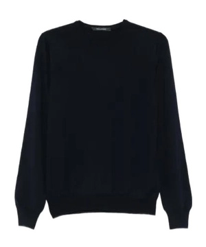 Tagliatore Long Sleeve Crewneck Jumper - Black