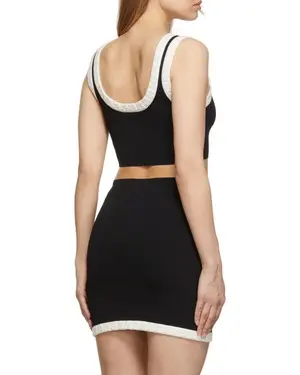 Alexander Wang Logo-jacquard Trim Cropped Top