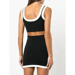 Alexander Wang Logo-jacquard Trim Cropped Top