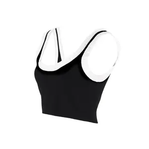 Alexander Wang Logo Jacquard Trim Cropped Top