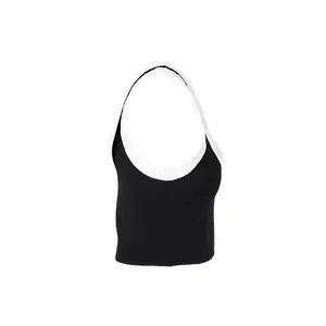 Alexander Wang Logo Jacquard Trim Cropped Top
