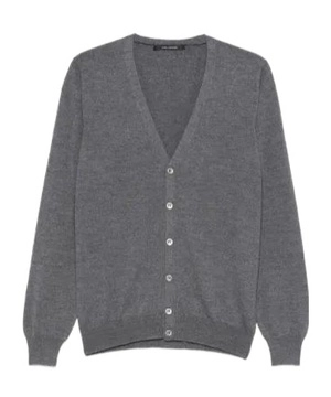 Tagliatore Long-sleeved Sweater - Gray