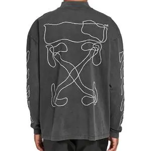 Off-White Zipper Collar Long-sleeved T-shirt