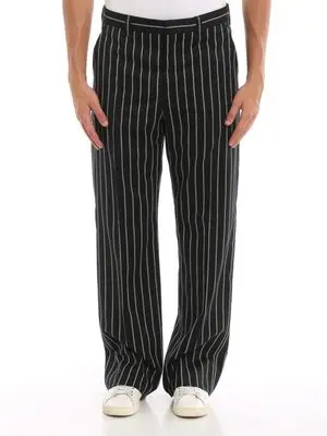 Burberry Pinstripe Twill Casual Trousers
