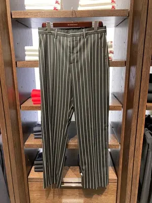 Burberry Pinstripe Twill Casual Trousers