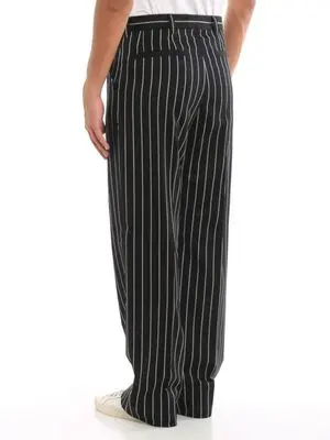 Burberry Pinstripe Twill Casual Trousers