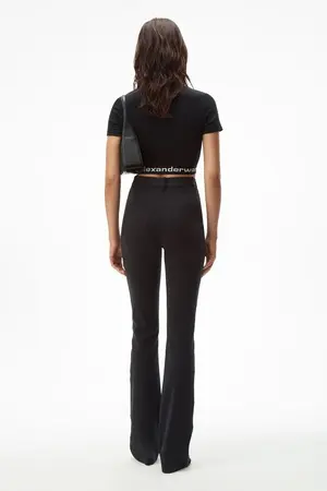 Alexander Wang Logo-tape Cropped T-shirt