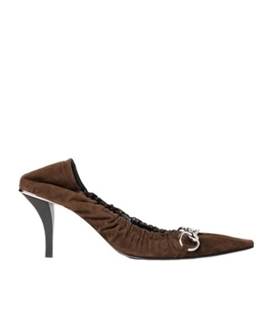 Gucci Vittoria Pump With Horsebit Detail - Dark Brown