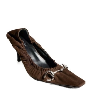 Gucci Vittoria Pump With Horsebit Detail - Dark Brown