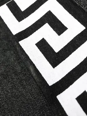 Versace Greek Key Print Denim Jeans