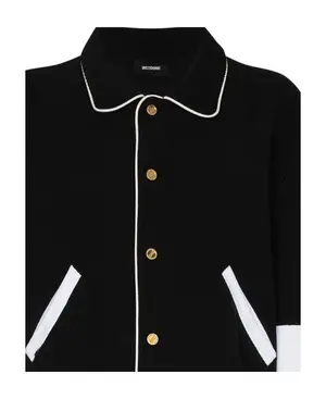 We11Done Logo Print Varsity Bomber Jacket