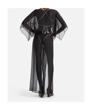 Balmain Monogram Beach Top In Chiffon