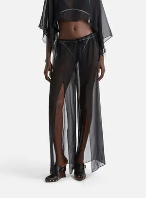 Balmain Monogram Beach Trousers In Chiffon