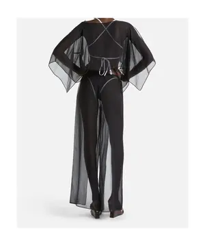 Balmain Monogram Beach Trousers In Chiffon