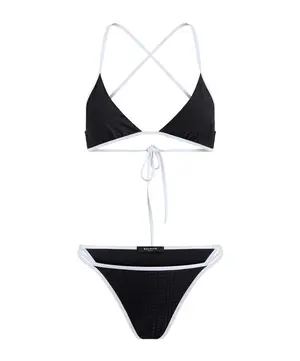 Balmain Monogram Lycra Swimsuit - Black