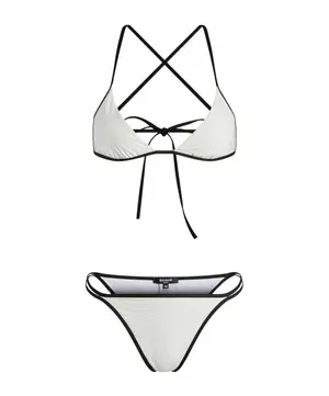 Balmain Monogram Lycra Swimsuit - White