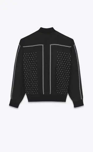 Saint Laurent Polka-dot Pattern Bomber Jacket