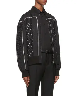 Saint Laurent Polka-dot Pattern Bomber Jacket