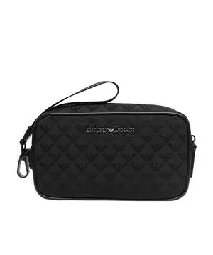 Emporio Armani All-over Jacquard Wash Bag - Black