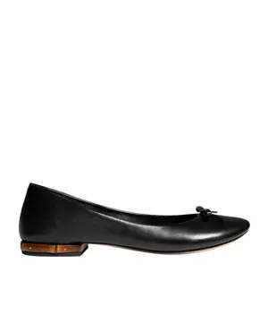 Gucci Ballerina Flats With Bamboo Trim - Black