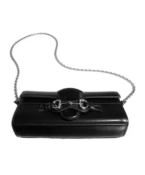 Gucci Wallet On Chain With Horsebit - Black