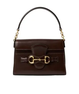 Gucci Horsebit Duomo Small Top Handle Bag - Dark Brown