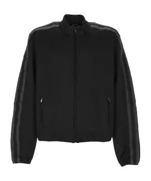 Gucci Cotton Jersey Zip Jacket With Muted Web Detail - Black
